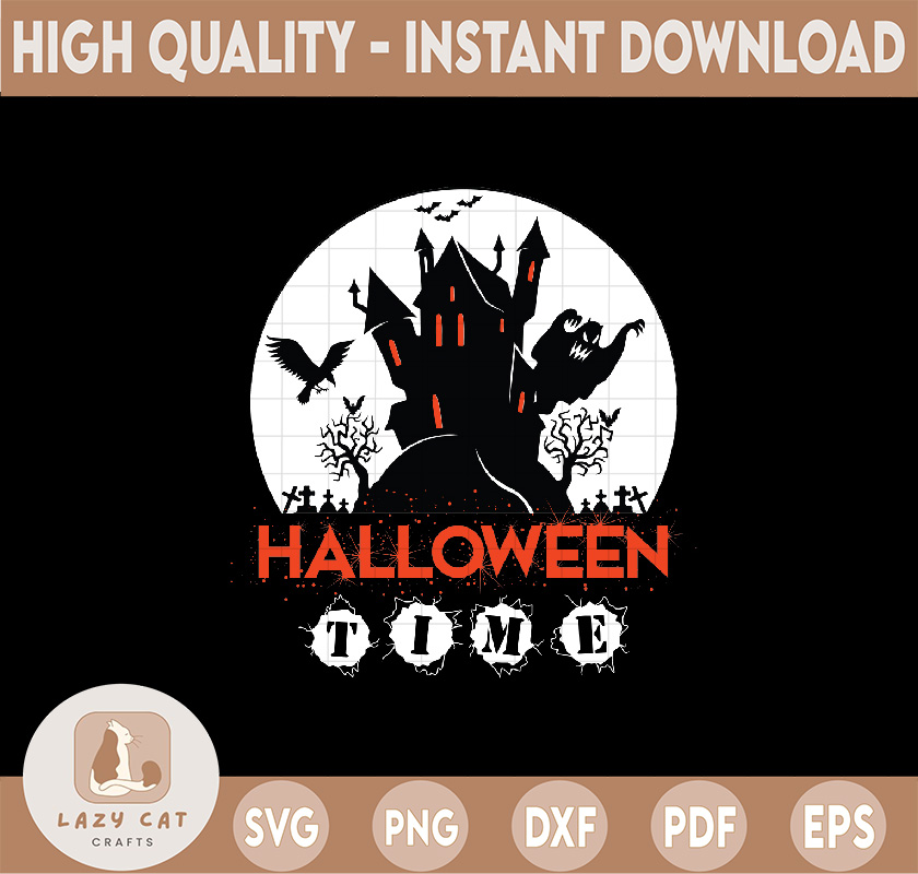 Halloween Time SVG, It's Halloween Time Svg, Silhouette Hall | Inspire ...
