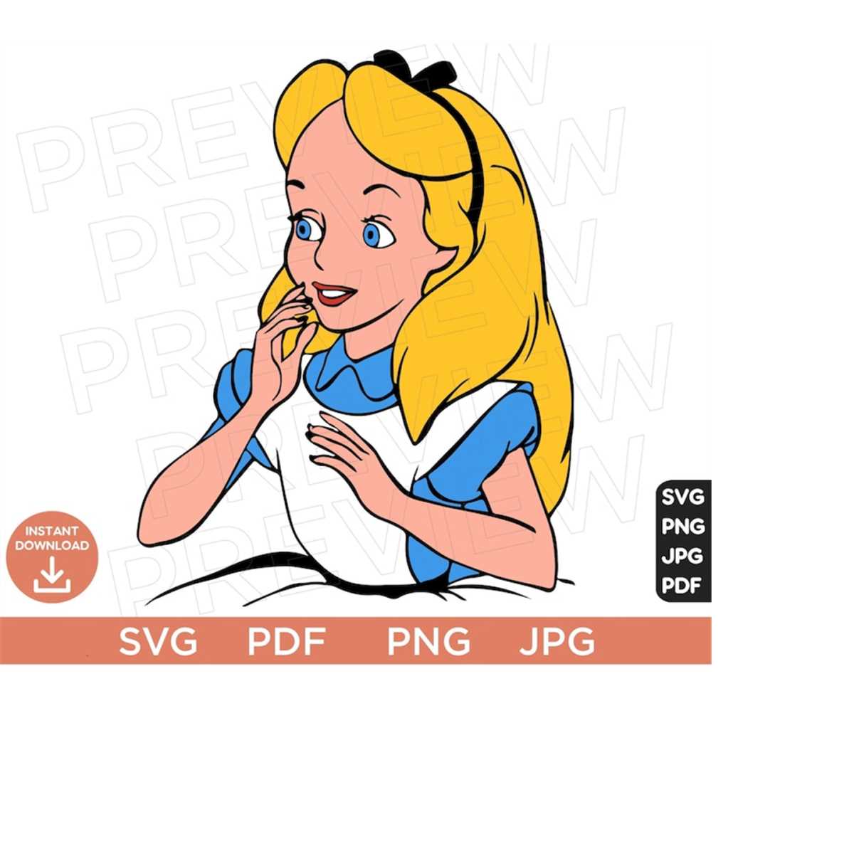 Alice SVG Alice's Adventures in Wonderland png clipart, Disn - Inspire ...