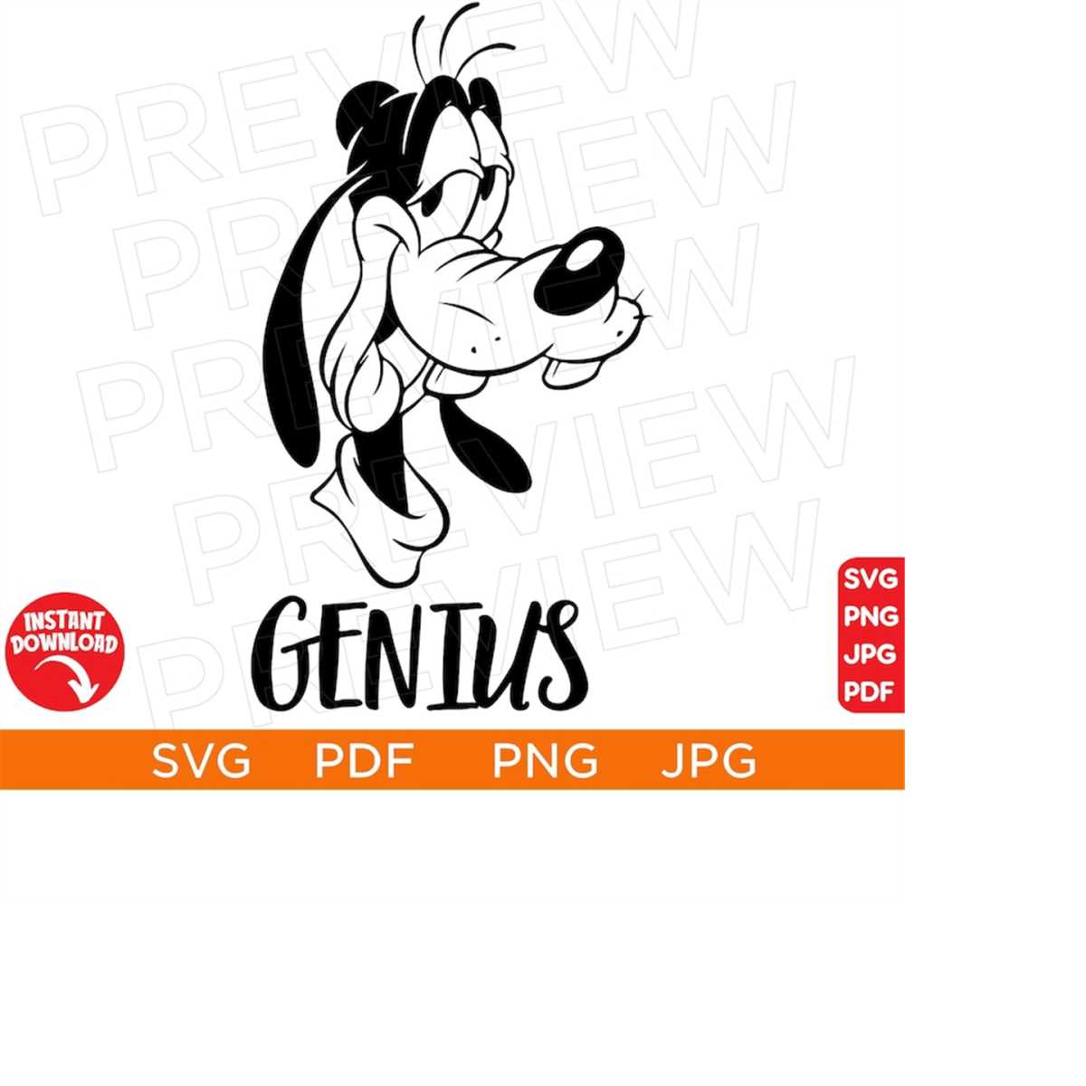 Genius Goofy Vector Svg, Goofy Ears SVG Mouse png, Disneylan | Inspire ...
