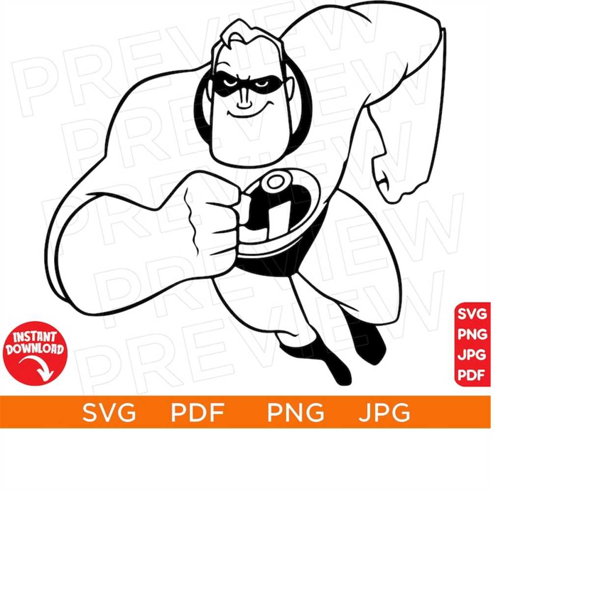 Mr. Incredible Bob Parr SVG The incredibles SVG, Disneyland - Inspire ...
