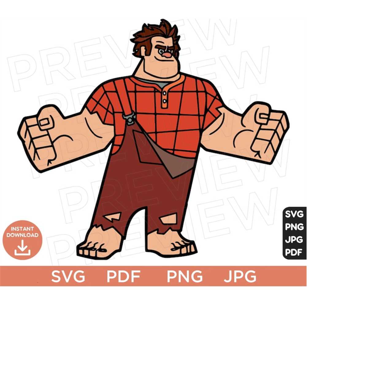 Ralph Vector SVG, Wreck-It Ralph SVG, Disneyland Ears clipar - Inspire ...