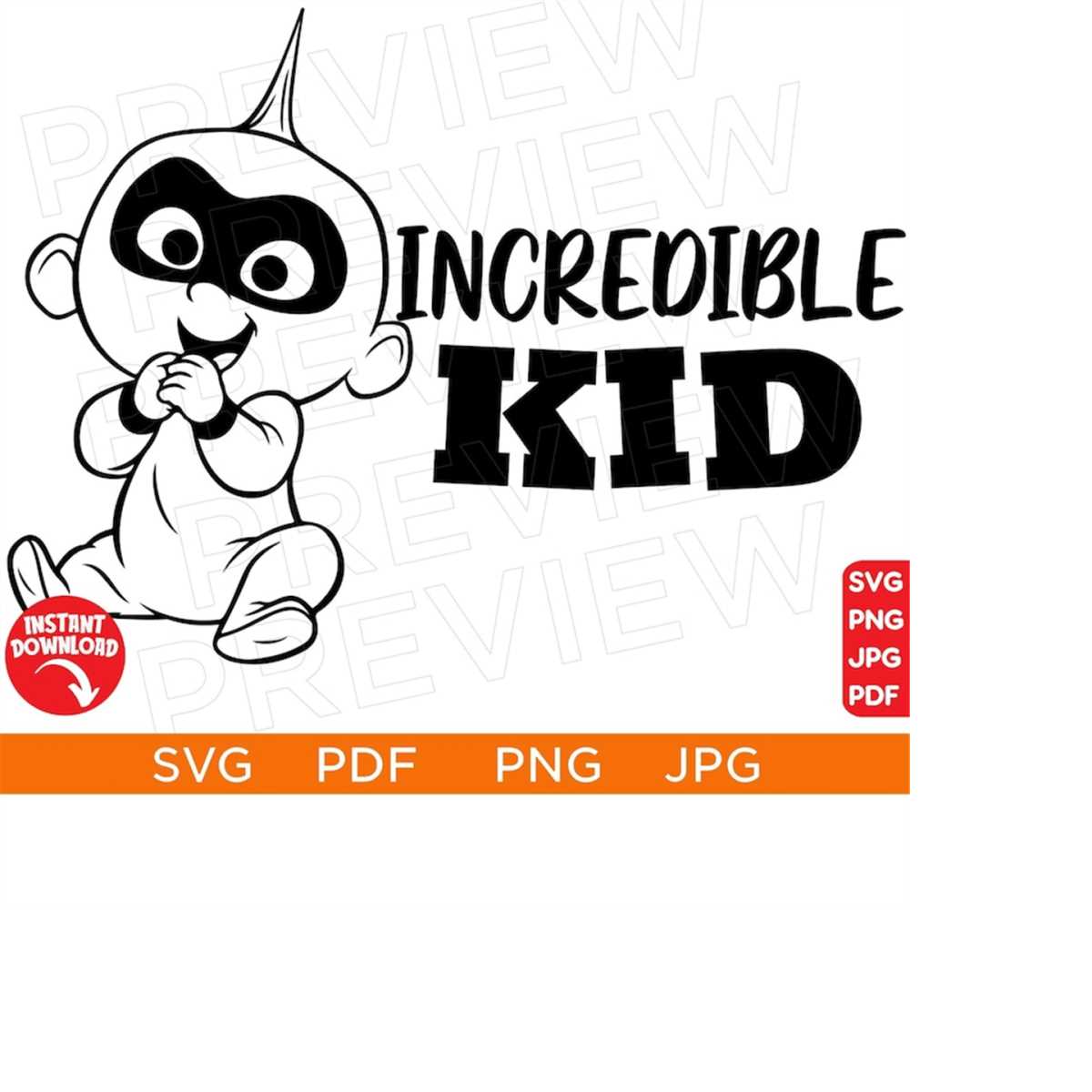 Incredible Kid Jack-Jack Parr Parr SVG The incredibles SVG, - Inspire ...