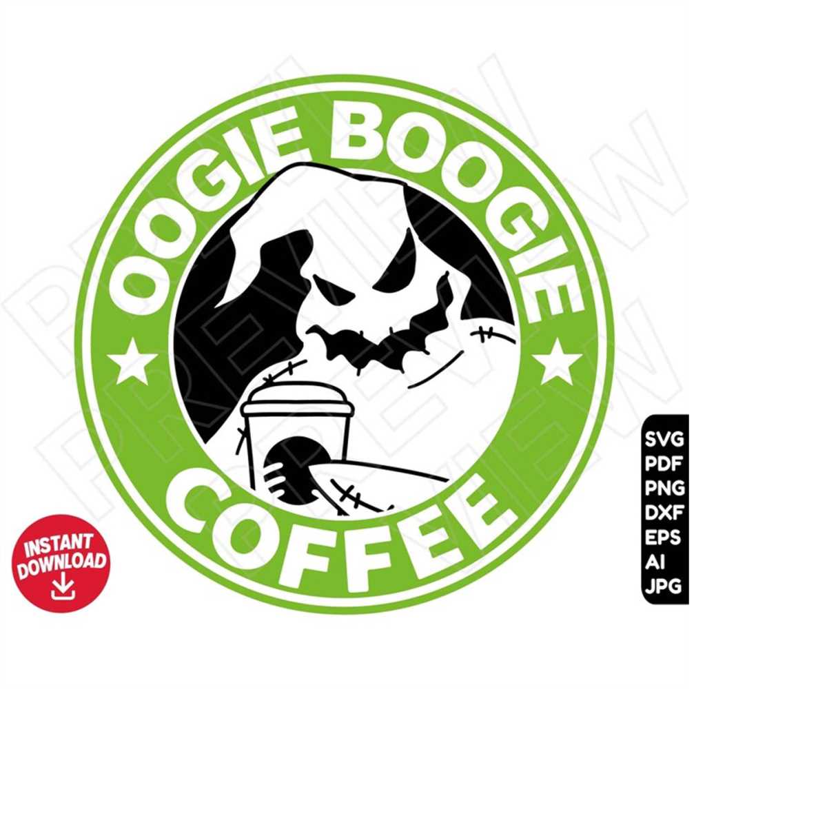 Oogie boogie SVG coffee dxf png clipart , cut file layered b - Inspire ...