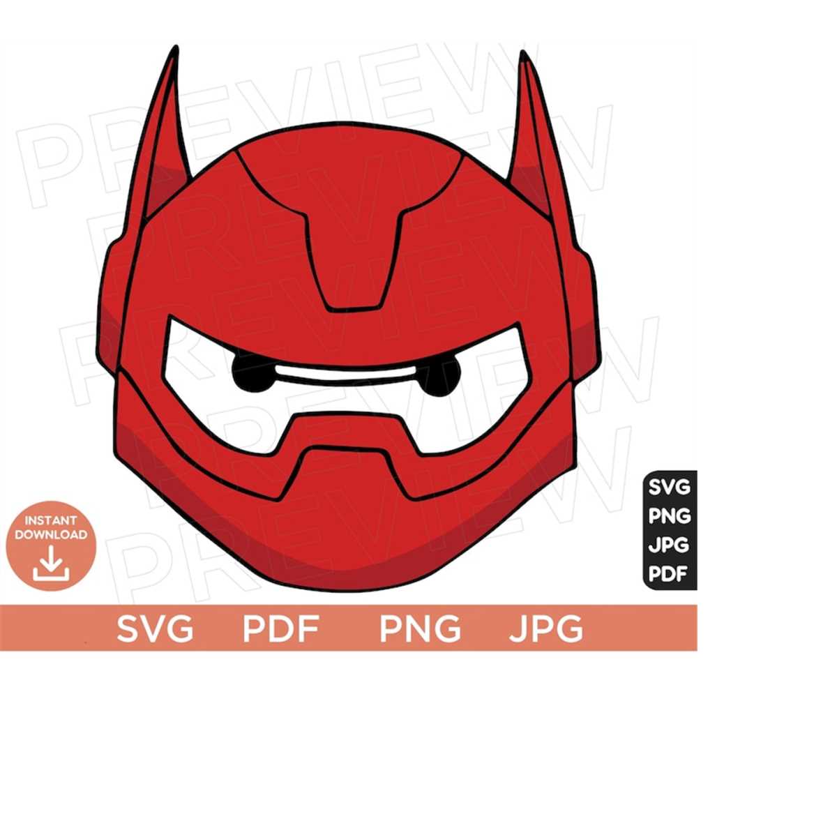 Baymax Vector Face SVG Big Hero png clipart , Disneyland ea - Inspire ...