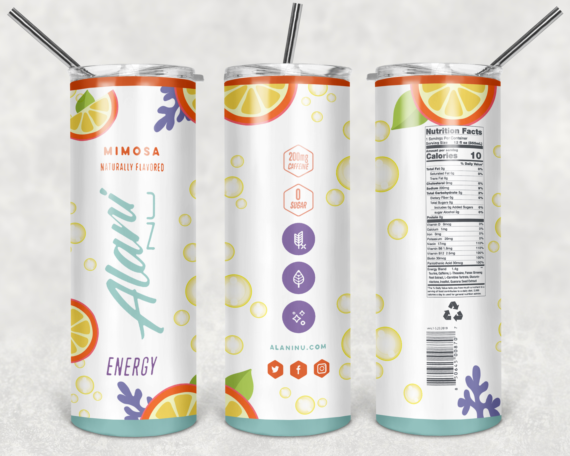 Alani Mimosa Energy Drink Tumbler PNG - Drink tumbler design | Inspire ...