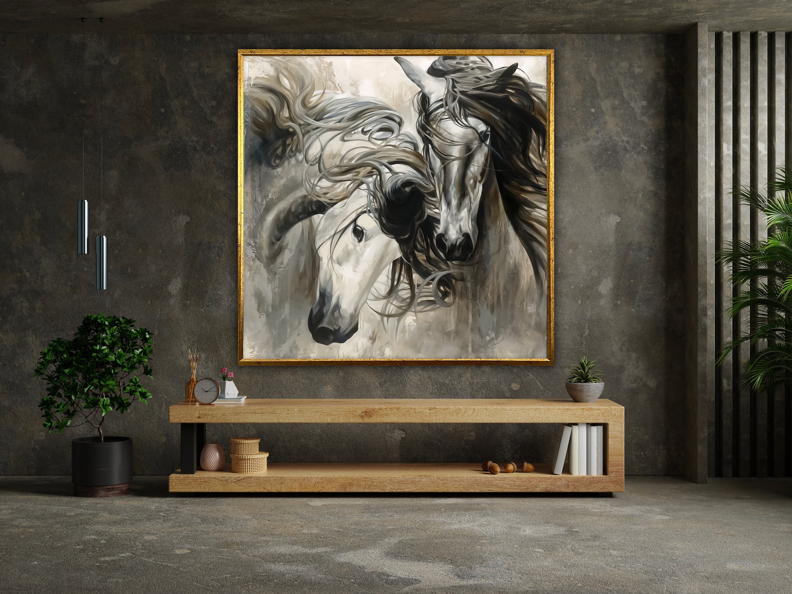 Bronco Wall Art, Horse Canvas Art, Animal Wall Art, Canvas W | Inspire ...