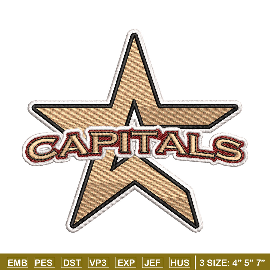 Capitals logo embroidery design, Logo embroidery, Embroidery | Inspire ...