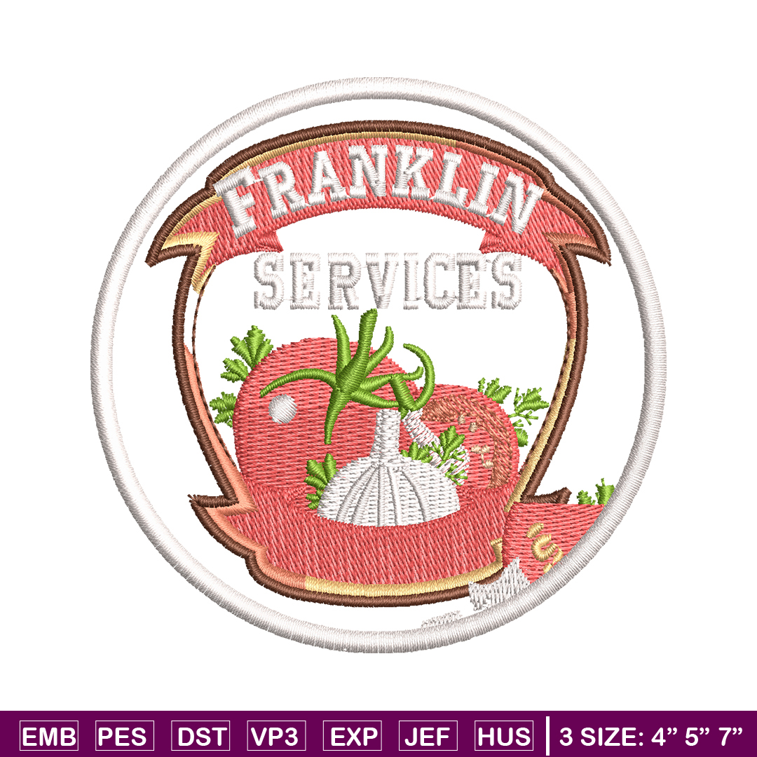 Franklin Services Logo embroidery design, Franklin Services | Inspire Uplift