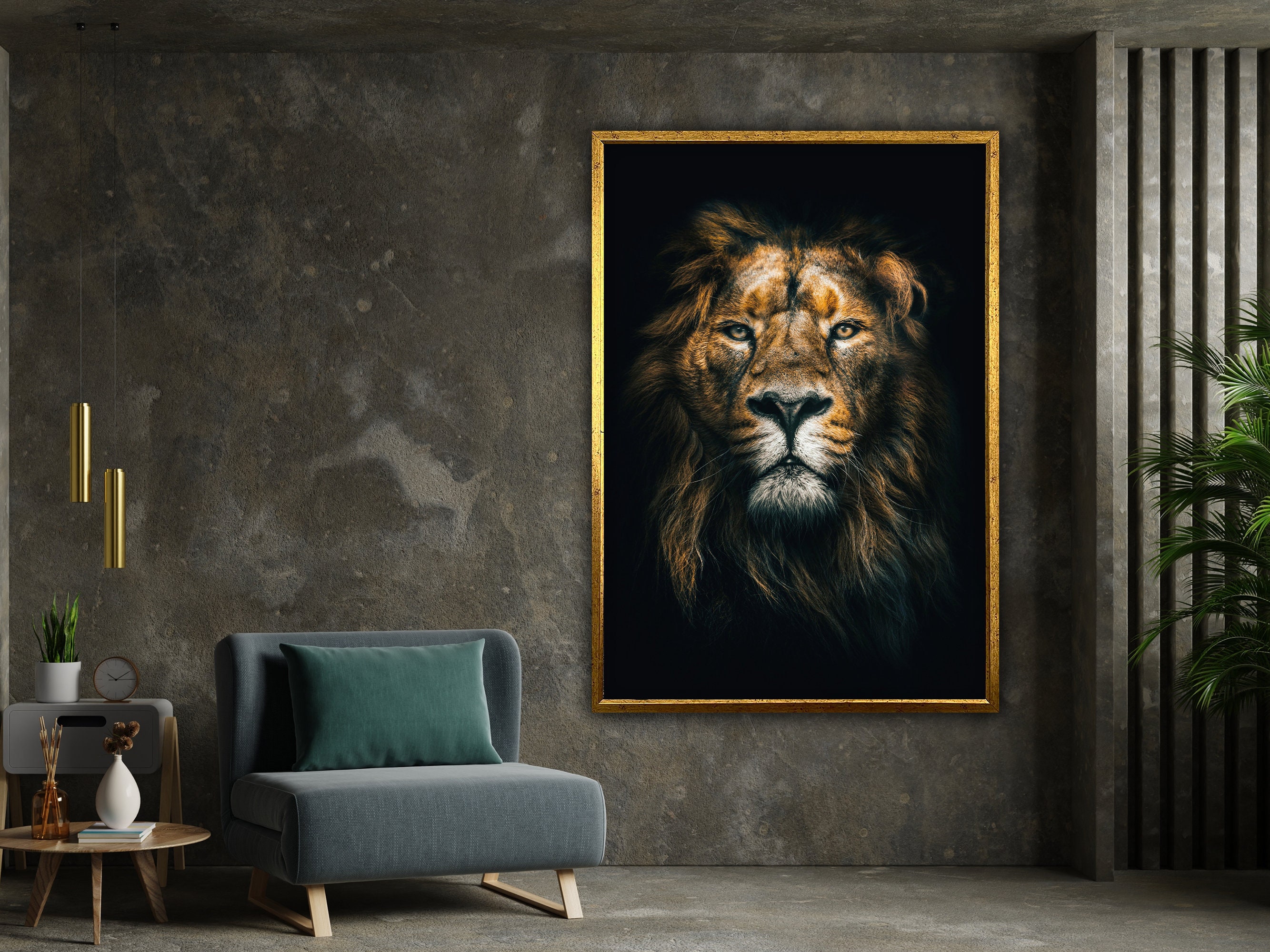 Lion Canvas, Lion Canvas, Lion Wall Art, Lion Poster, Animal | Inspire ...