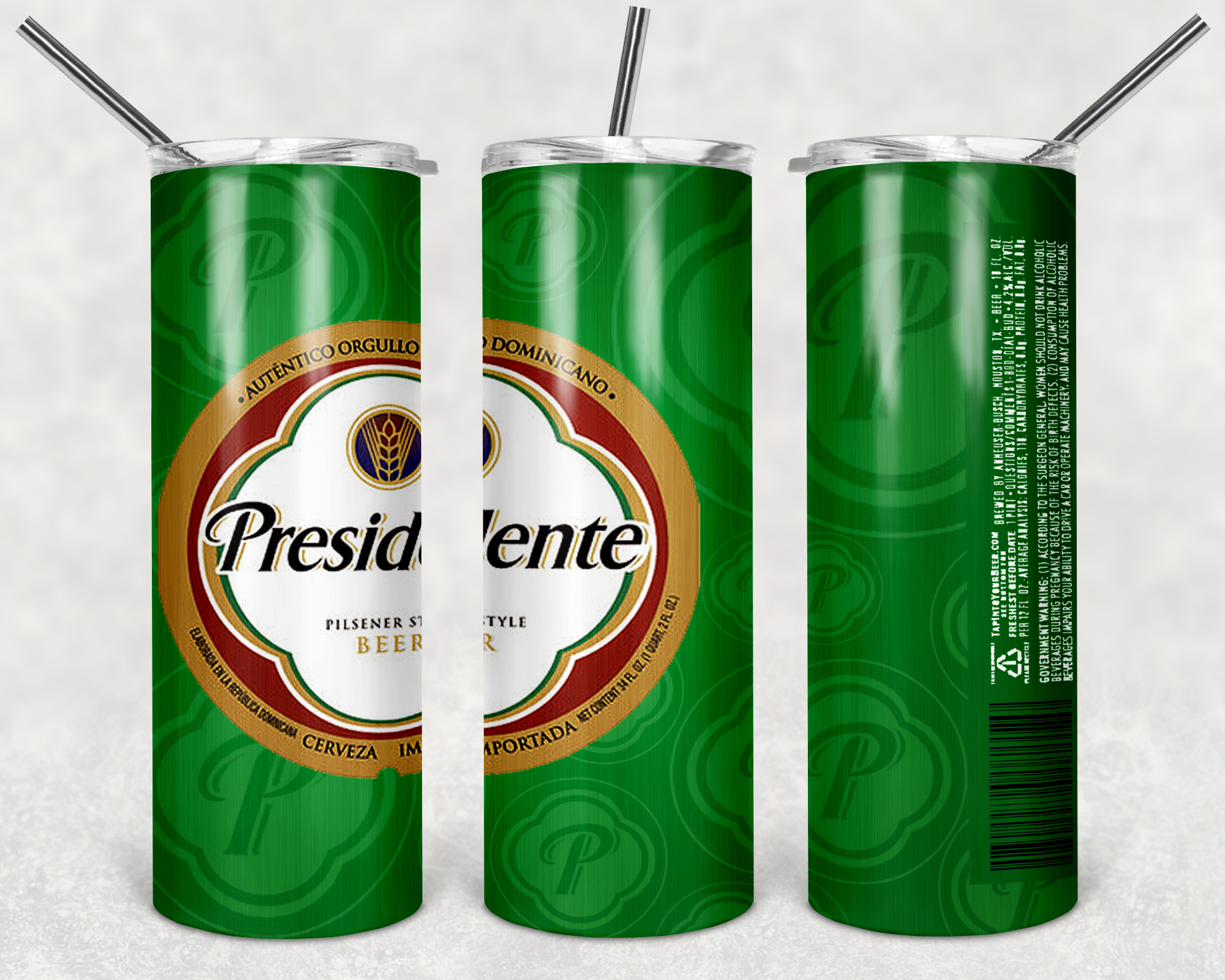 Presidente Beer Can Tumbler PNG - Drink tumbler design - Str | Inspire ...
