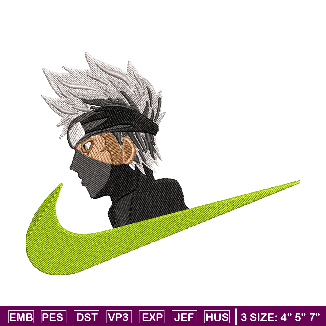 Kakashi Nike embroidery design, Naruto embroidery, nike desi - Inspire ...
