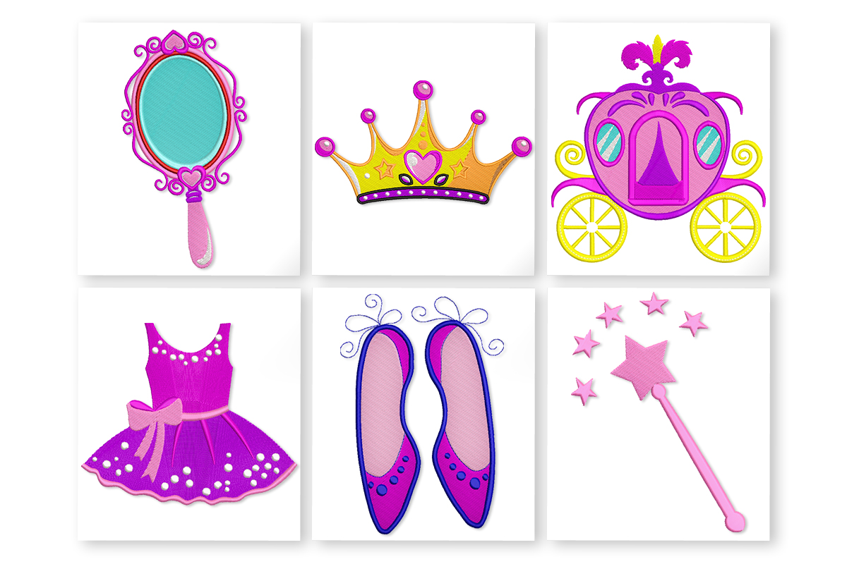 Princess Machine Embroidery Design. baby embroidery design - Inspire Uplift