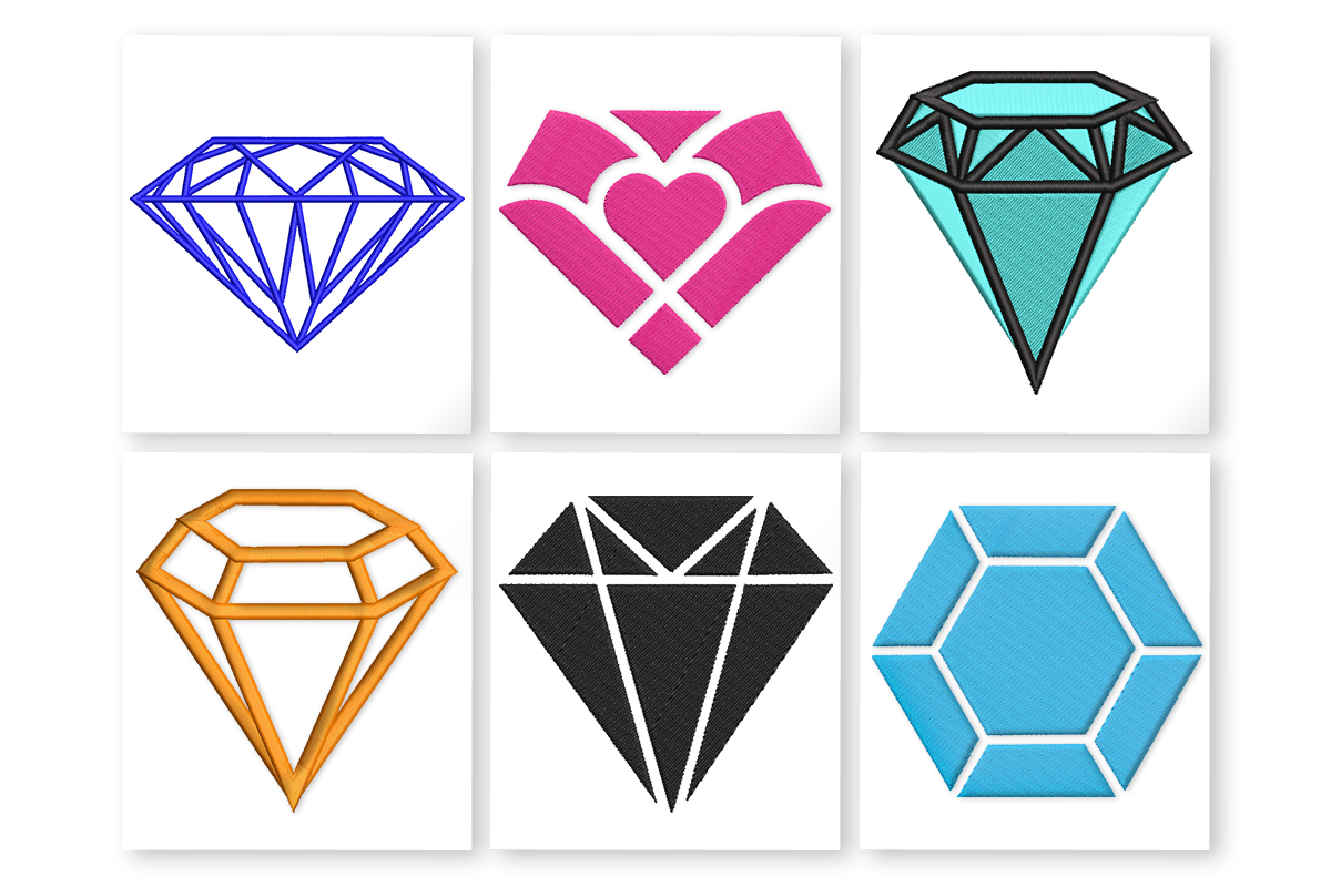 Diamond Embroidery Design. Diamond Machine Embroidery File | Inspire Uplift