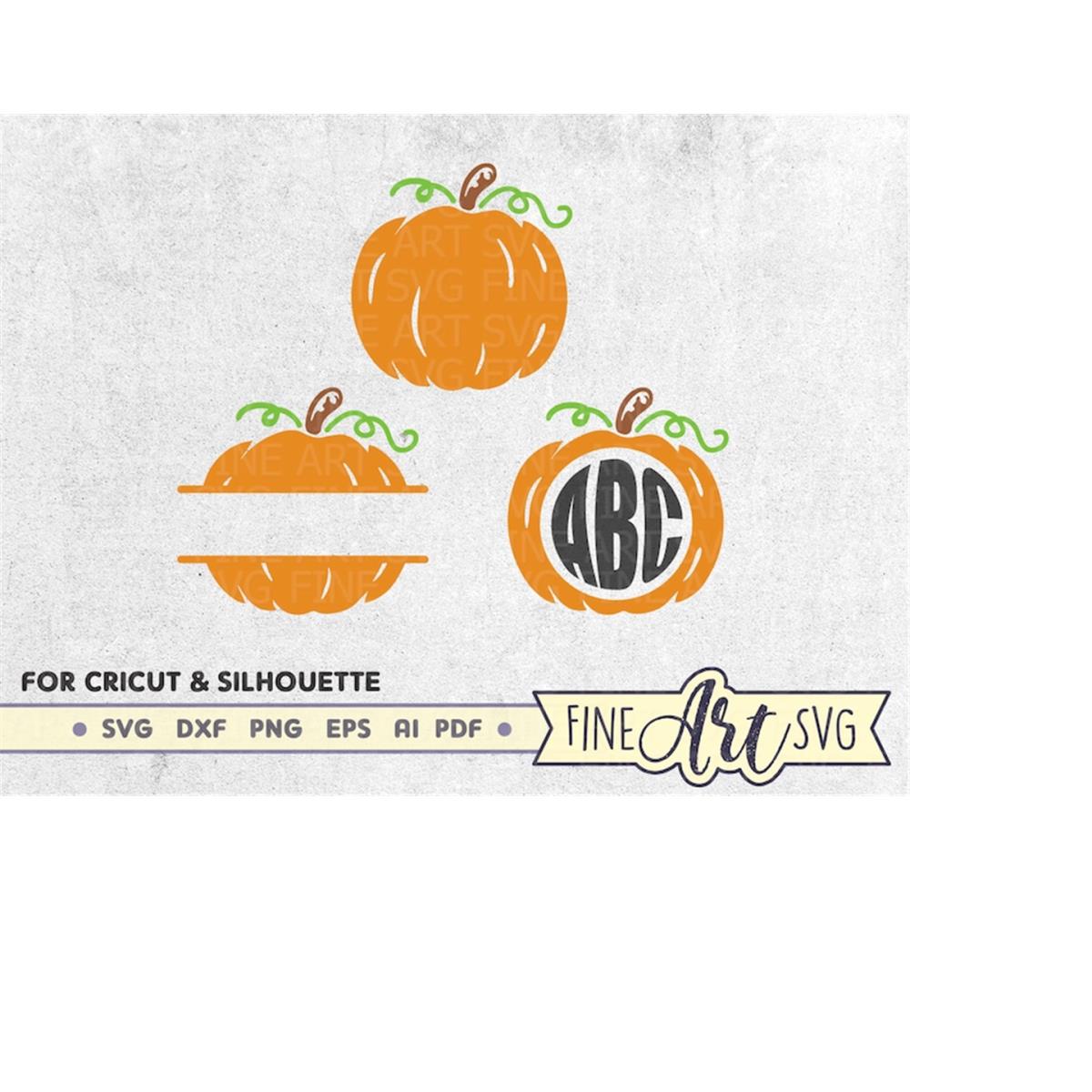 Pumpkin svg, Monogram frame svg, pumpkin frame svg, Hallowee | Inspire ...