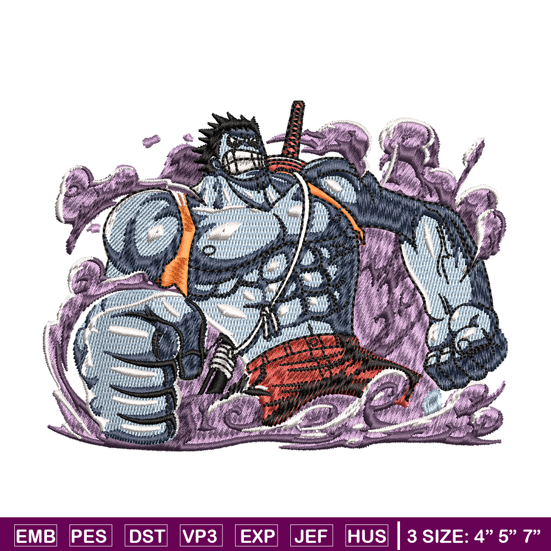 Nightmare Luffy embroidery design, One Piece embroidery, emb | Inspire ...