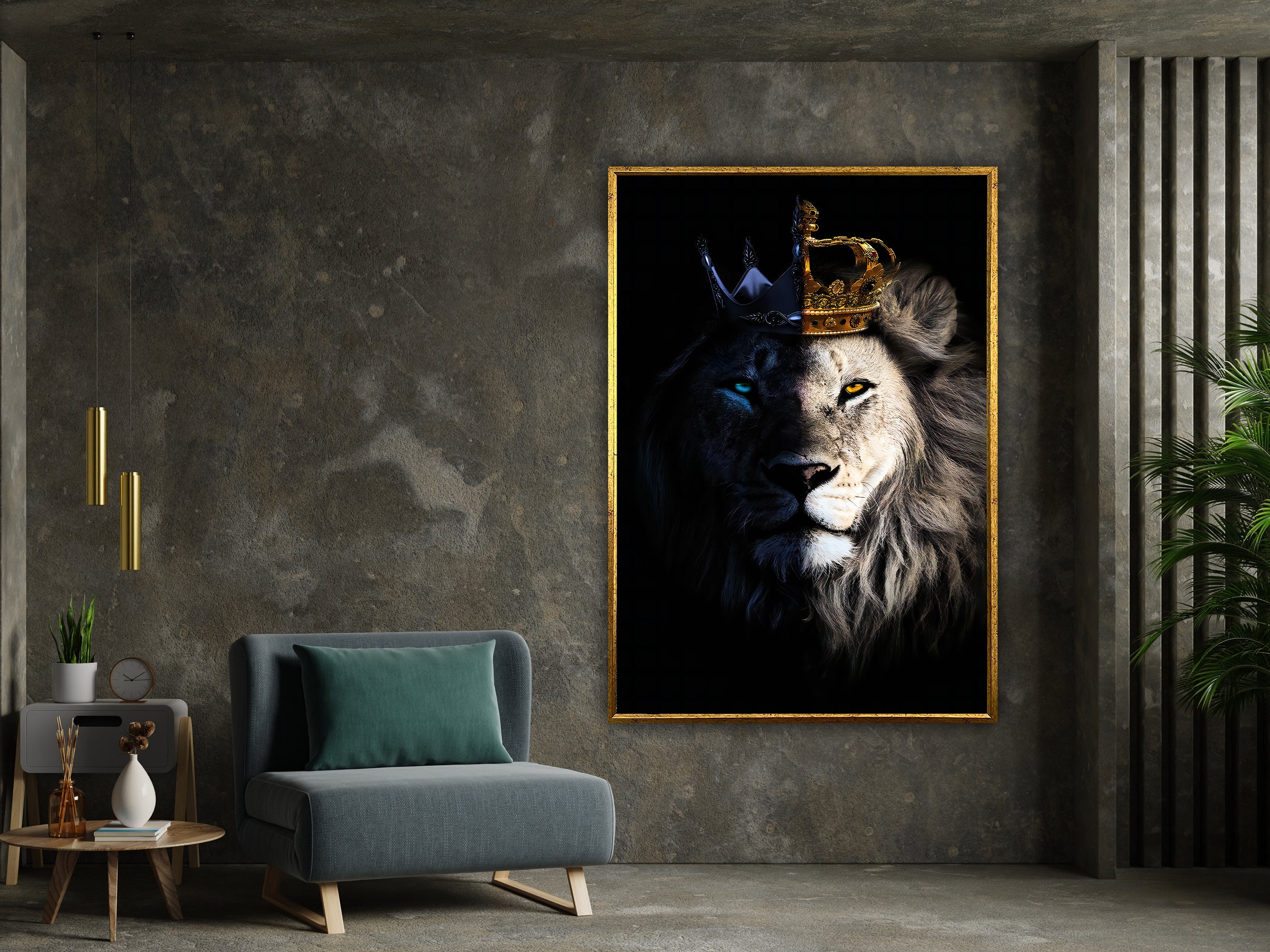 Lion King Canvas Wall Art Design, Lion Canvas Set, Lion Post | Inspire ...