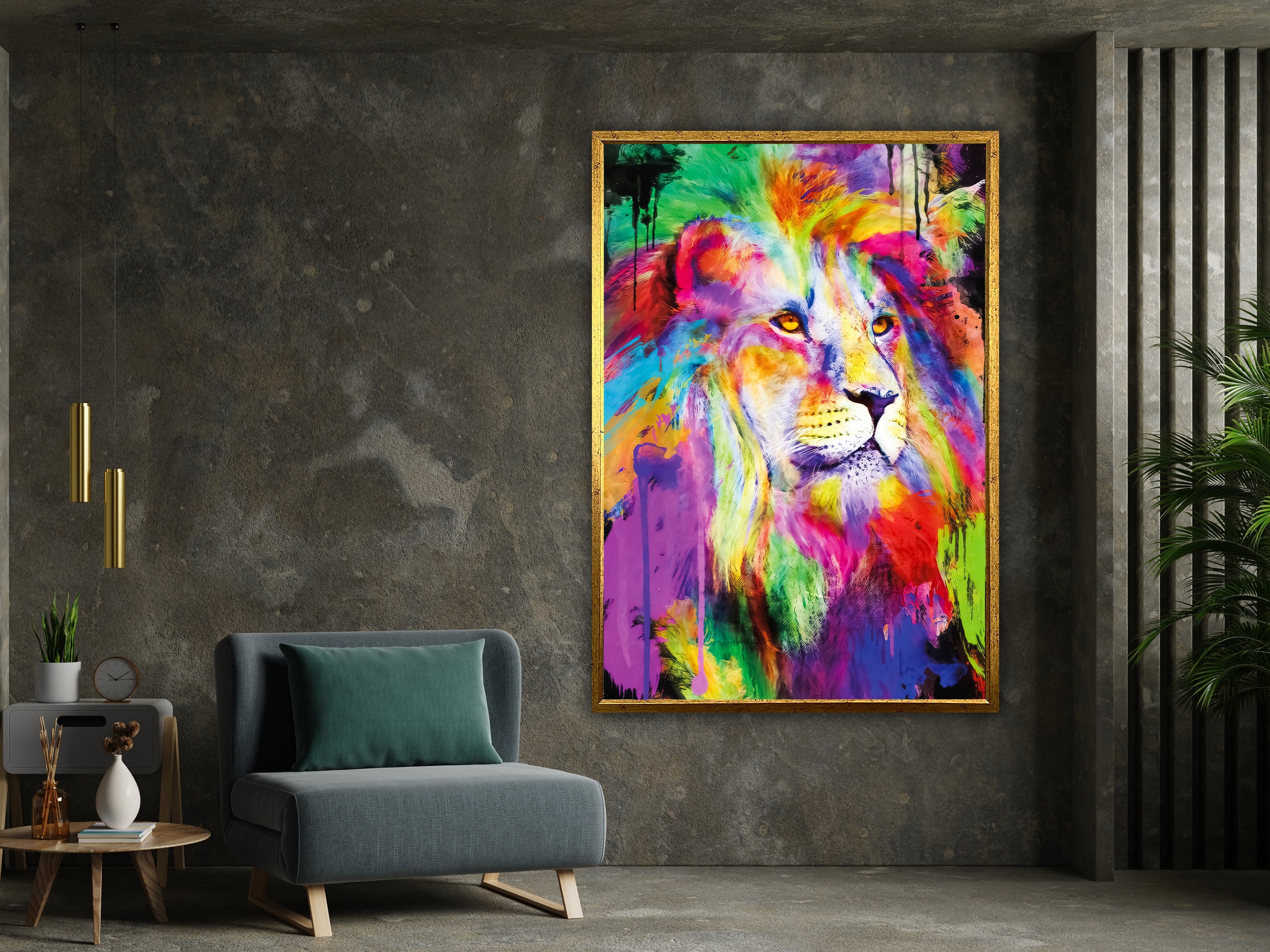 Lion King Canvas Wall Art Design, Lion Canvas Set, Lion Post | Inspire ...