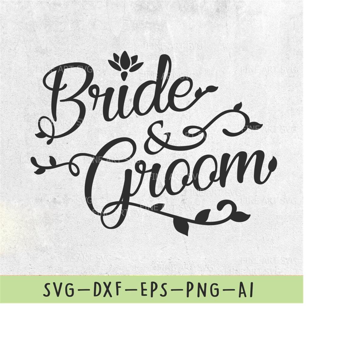 Bride and groom svg, Bride svg file, Groom svg, Wedding svg | Inspire ...