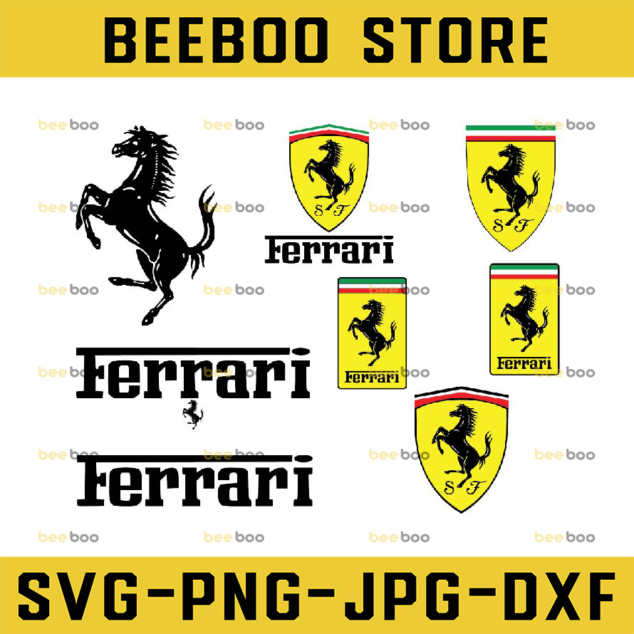 Ferrari vector svg, eps, dxf, png high res, jpg, pdf, webp C | Inspire ...