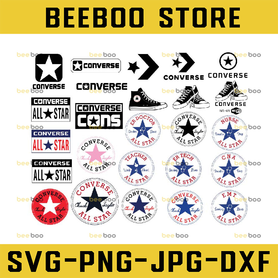 26 Files Converse Logo svg, Chucks svg, Sneaker svg, Convers | Inspire ...
