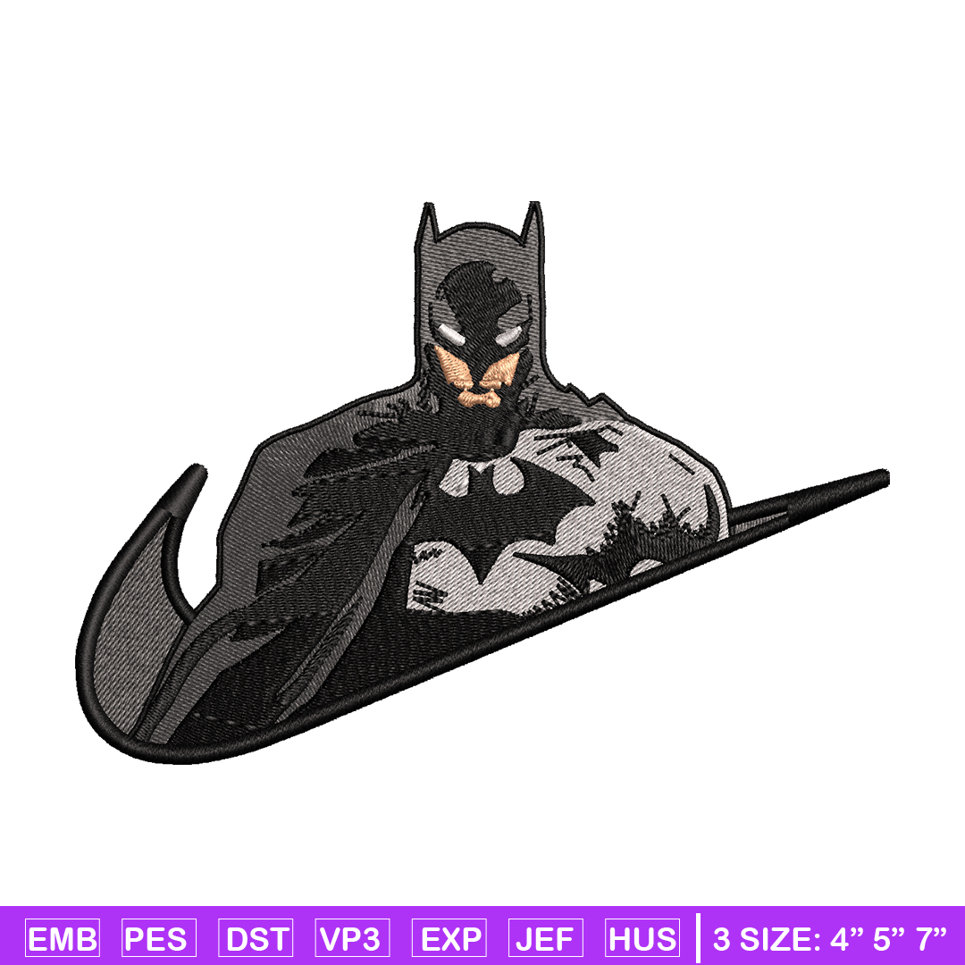 Batman Nike Logo embroidery design, Batman nike embroidery, | Inspire ...