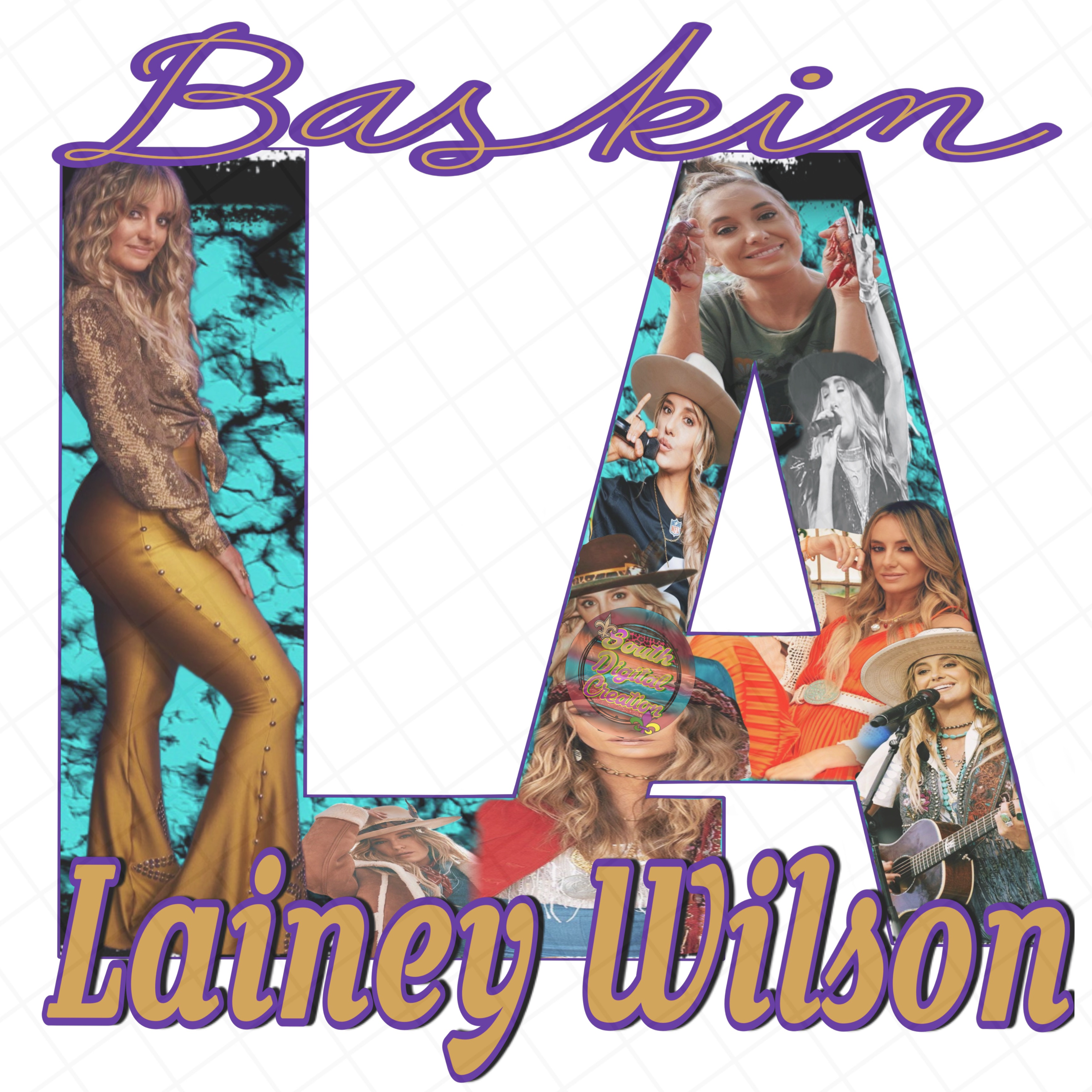 Baskin Louisiana Lainey Wilson Sublimation Hometown png - Inspire Uplift