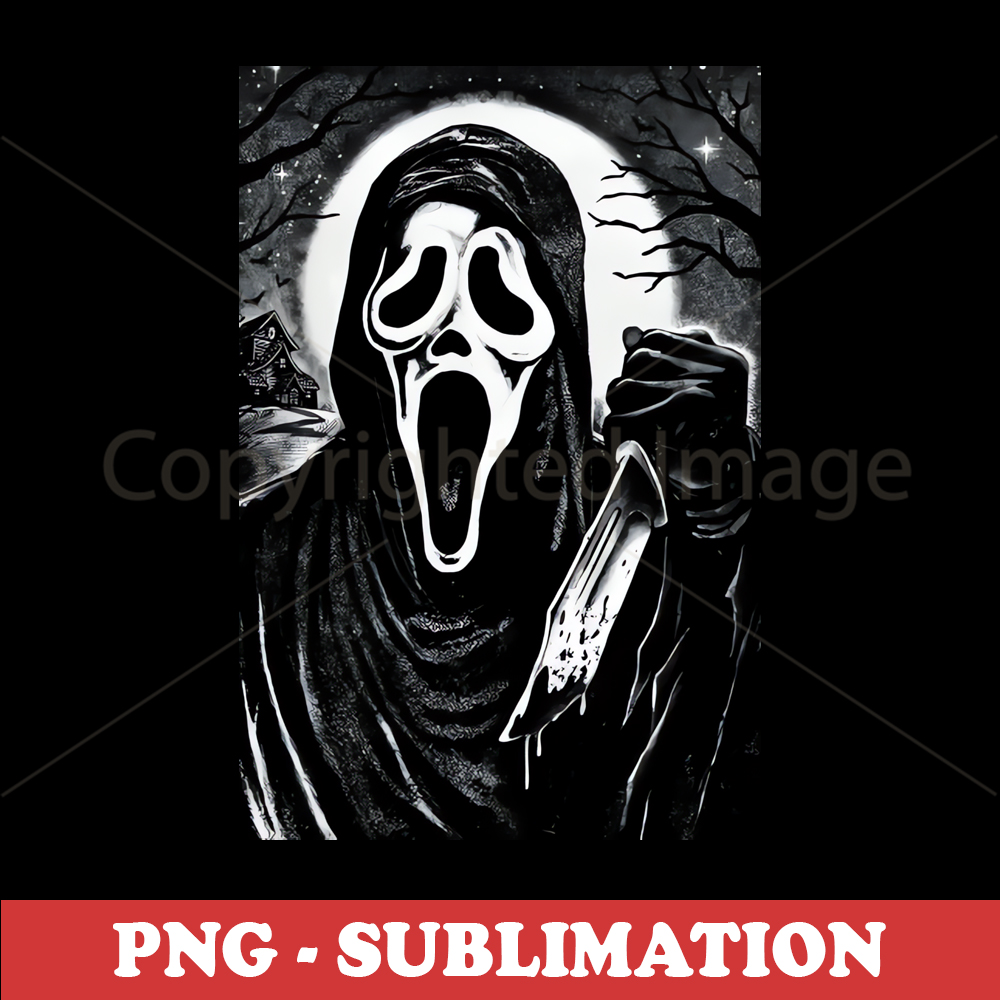 Ghostface Scream Mask - Spine-Chilling PNG Sublimation - Cre - Inspire ...
