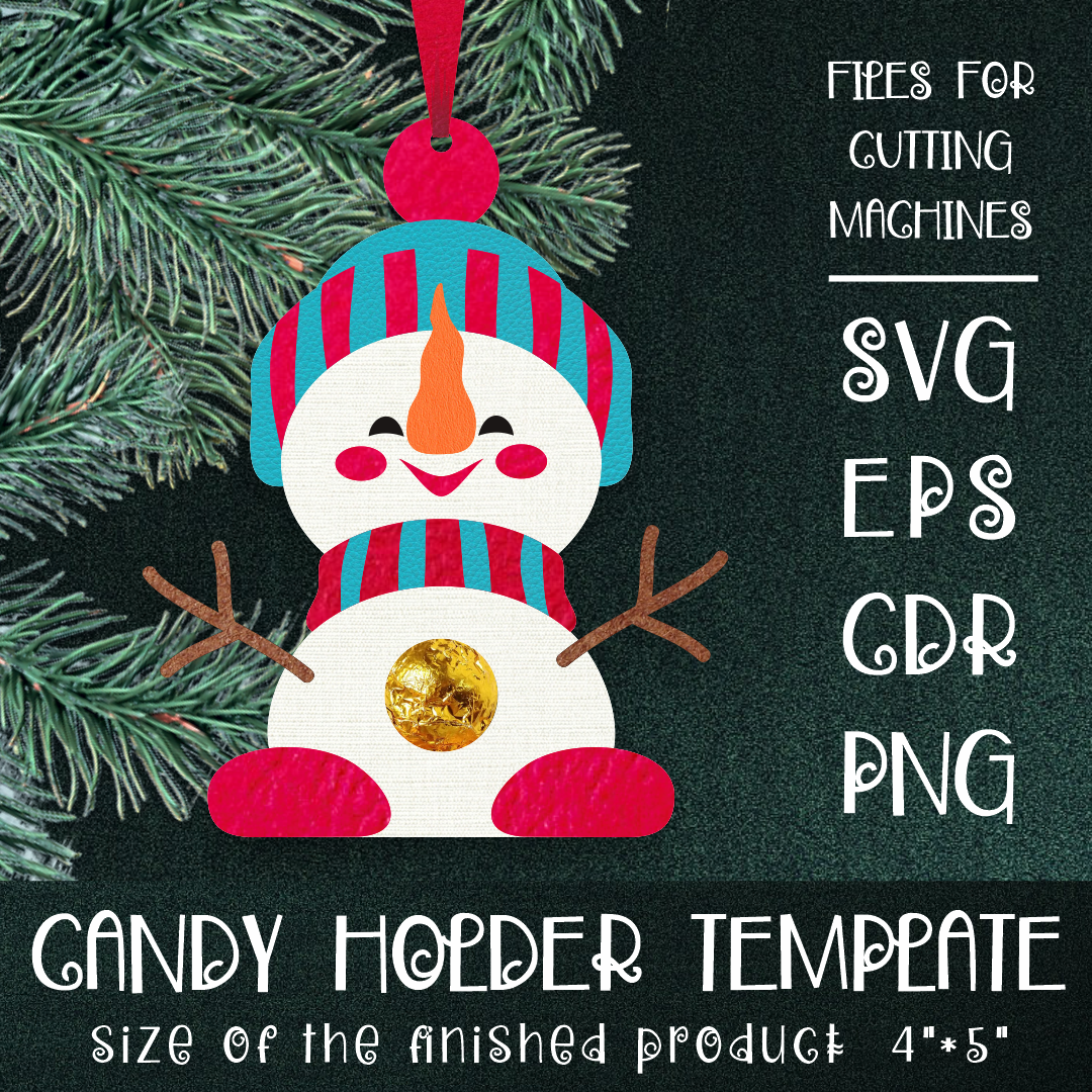 Snowman | Christmas Ornament | Candy Holder Template SVG | S | Inspire ...
