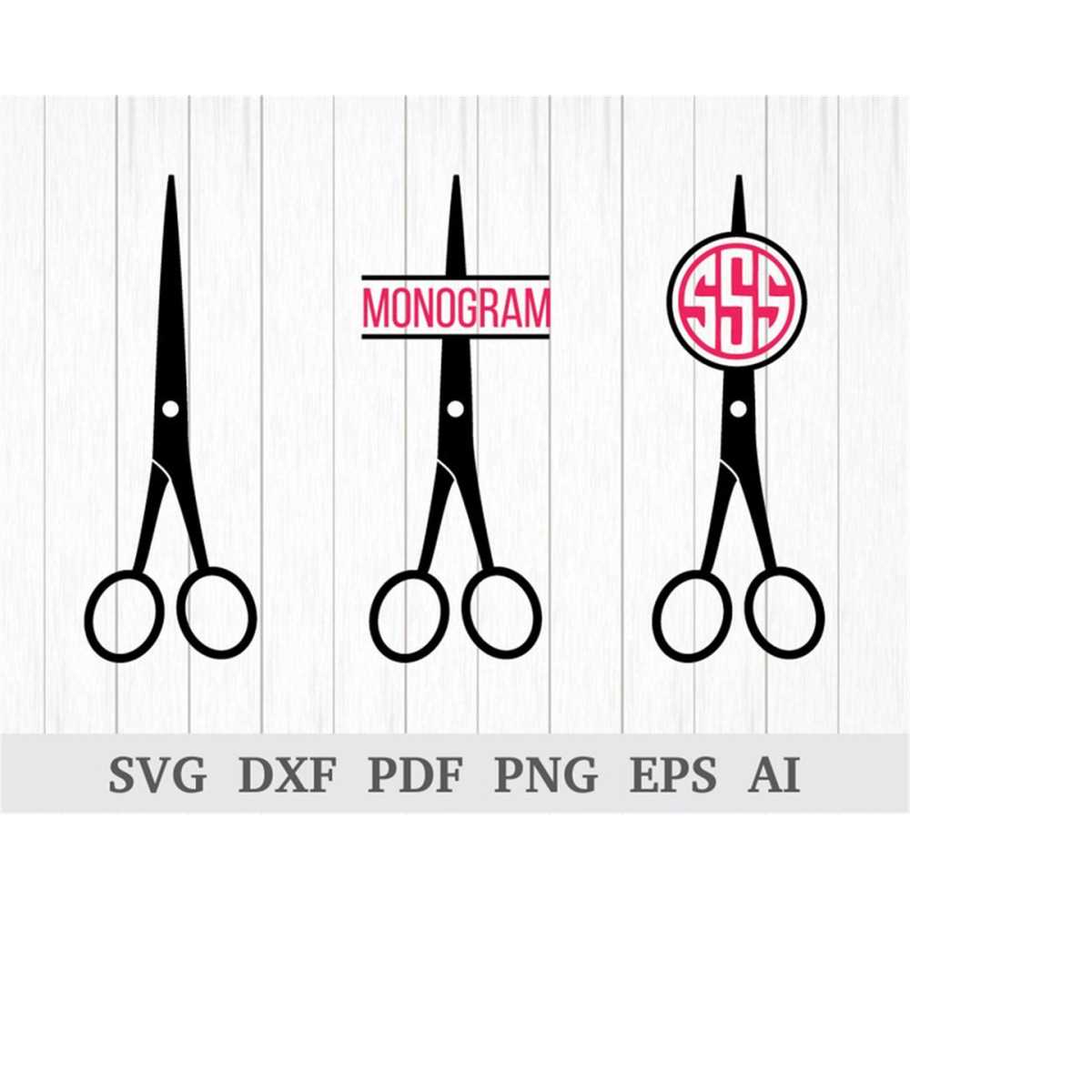 Scissors SVG, Scissors Monogram SVG, Hairdresser svg cutting - Inspire ...