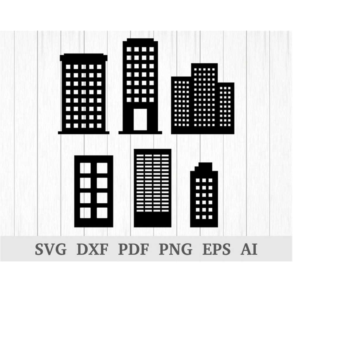 Buildings SVG, Building clipart , Building Vector, Skyscrape | Inspire ...