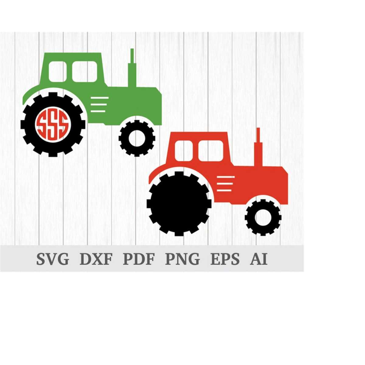 Tractor Monogram Frame SVG, Tractor SVG, Tractor Monogram Sv | Inspire ...
