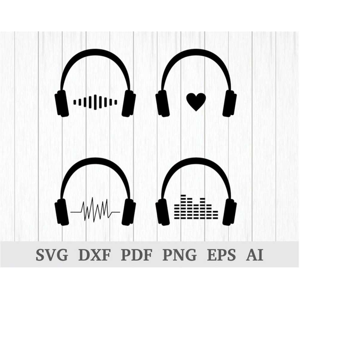Headphone SVG, Headset SVG, Music SVG, Headphone heart Svg, | Inspire ...