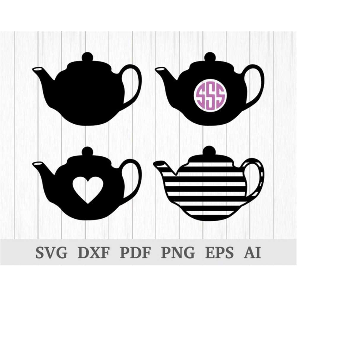 Teapot SVG, Tea Kettle SVG, Teapot clipart, Kitchen svg, Tea - Inspire ...