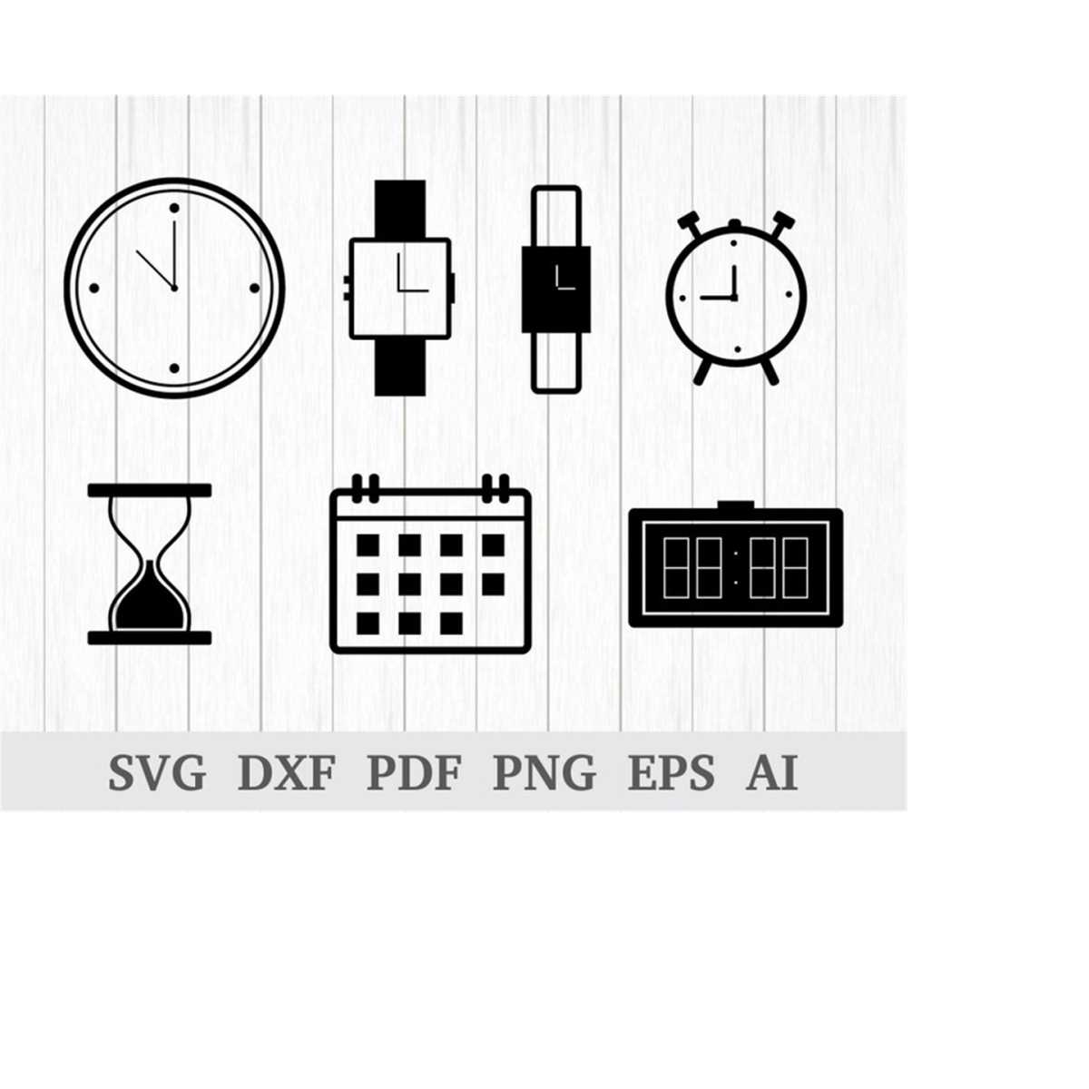 Clock SVG, Watch SVG, Alarm Clock svg, Hourglass Svg, Calend | Inspire ...