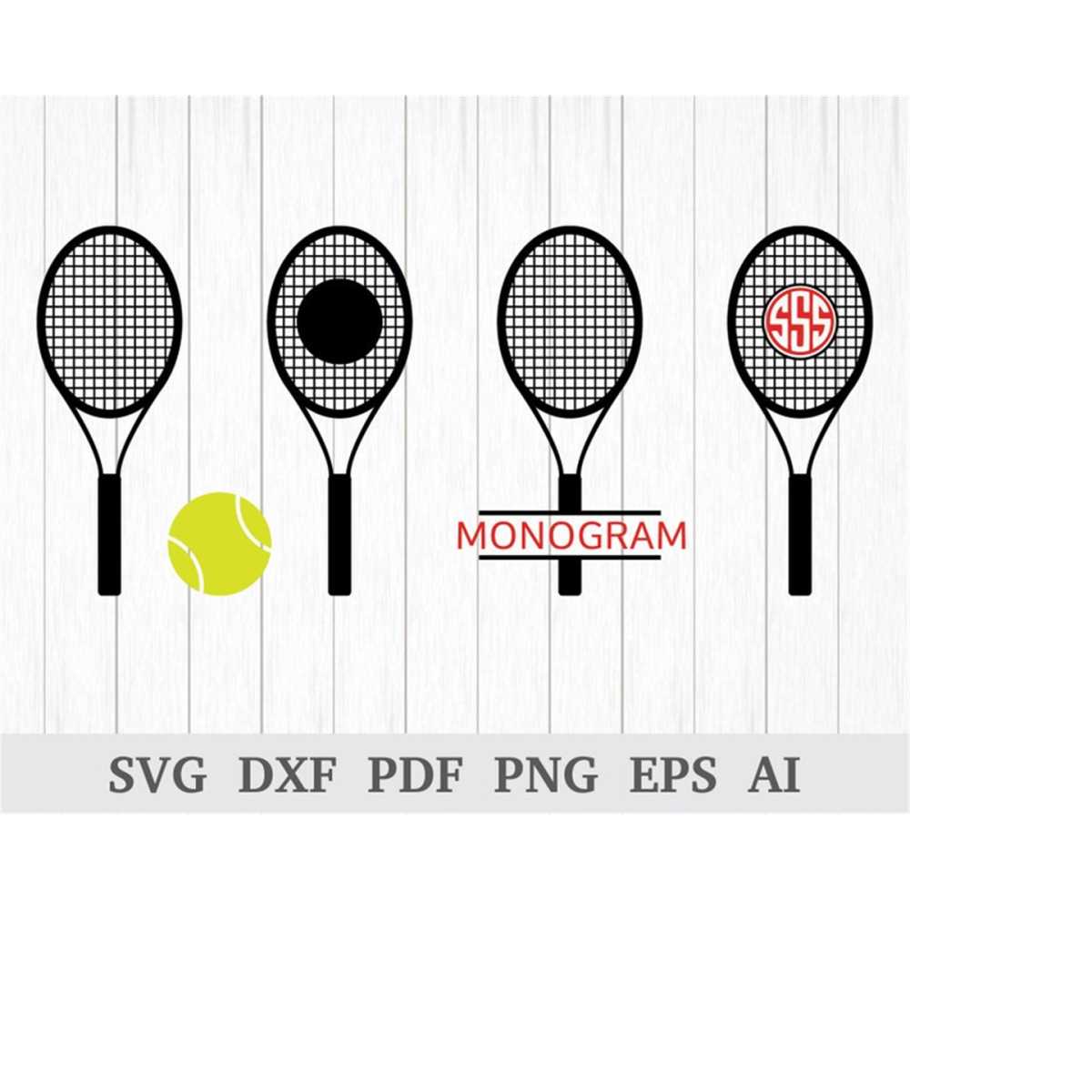 Tennis SVG, Tennis Racket SVG, Tennis Ball SVG, Tennis Monog - Inspire ...