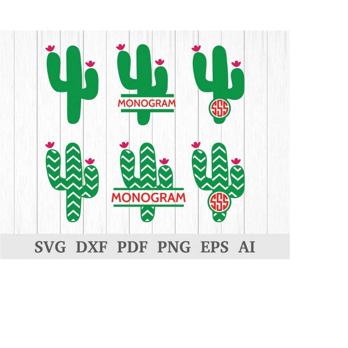 Cactus Monogram SVG, Cactus Svg, Cactus svg file, Cactus cli - Inspire ...