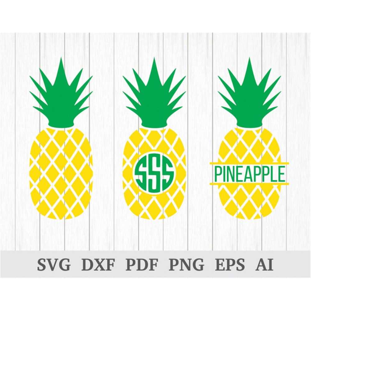 Pineapple Monogram SVG, Pineapple SVG, Summer Monogram SVG, - Inspire ...