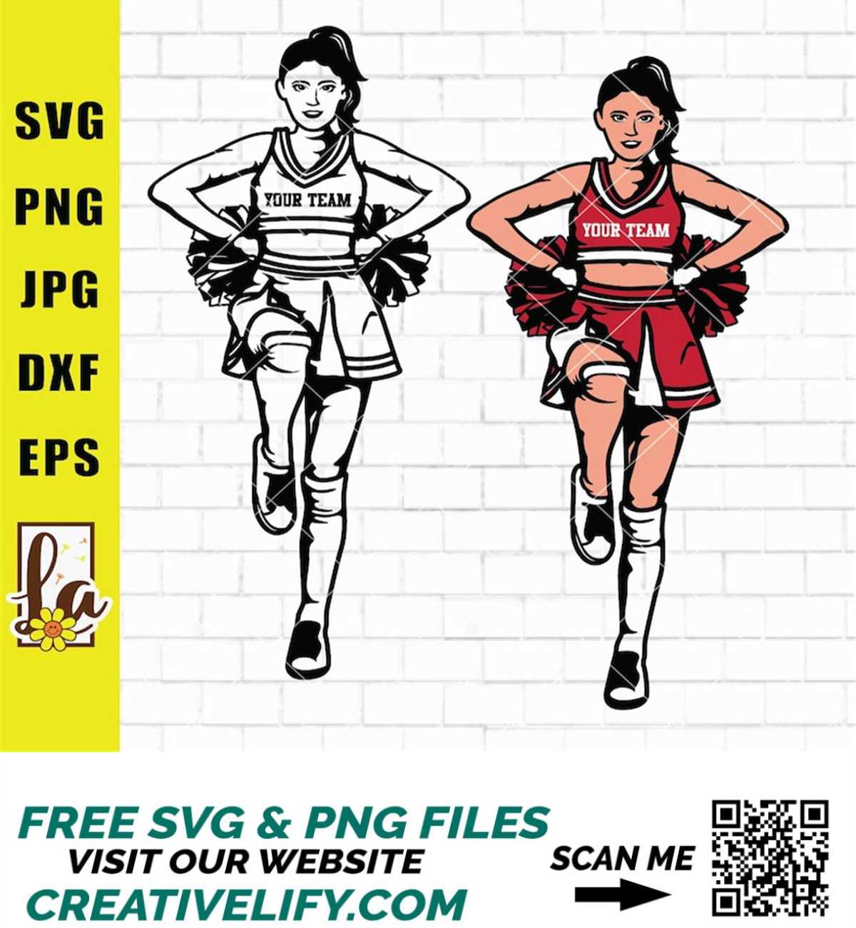 Cheerleader SVG | Customize High School Cheer | Cheerleading - Inspire ...