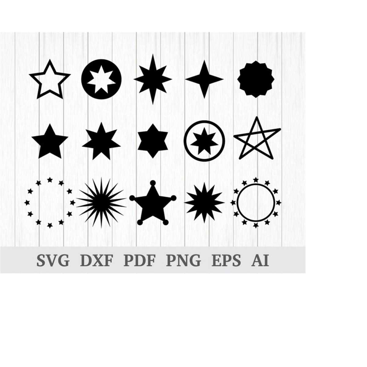 Star SVG, Stars SVG, Star Clipart, Star Vector, Star SVG Bun - Inspire ...