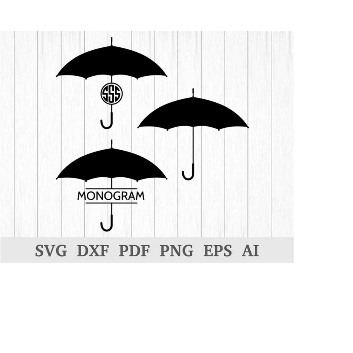 Umbrella SVG, Umbrella Monogram Svg, Umbrella Vector, Umbrel - Inspire ...