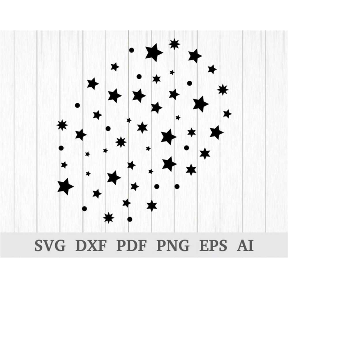 Star Shower SVG, Stars SVG , Star svg, starry night svg, Twi | Inspire ...