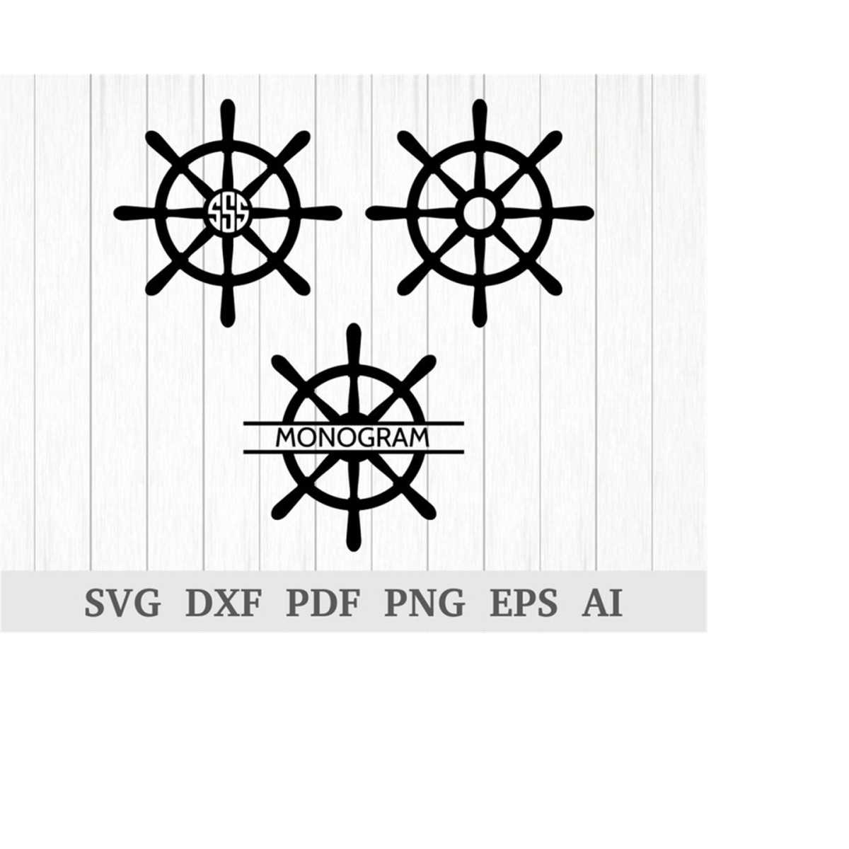 Ship Wheel SVG, Ship Wheel Monogram Svg, Nautical SVG, svg c - Inspire ...