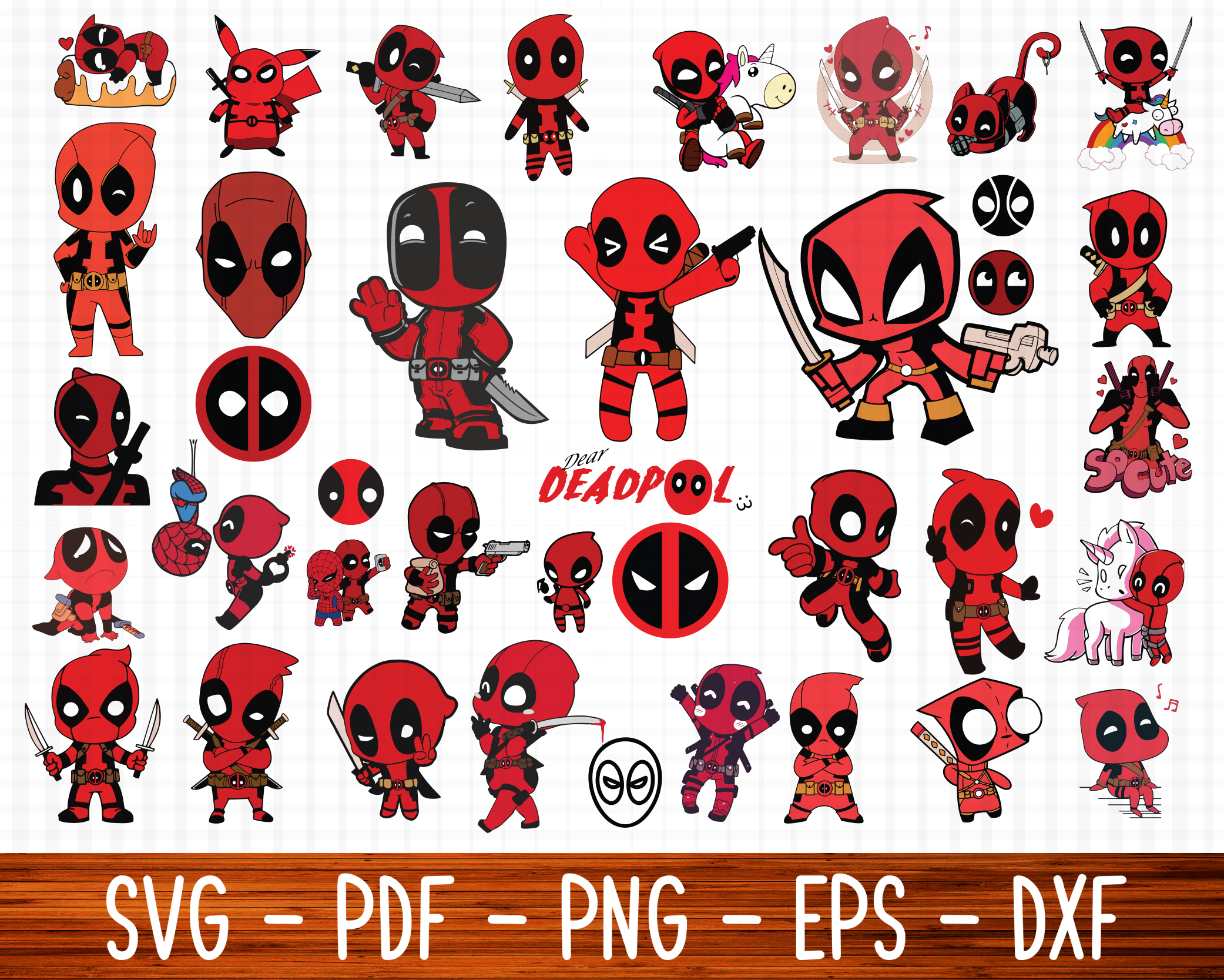 Deadpool Svg,Cartoon Svg, Bundle Cartoon Svg 08 | Inspire Uplift