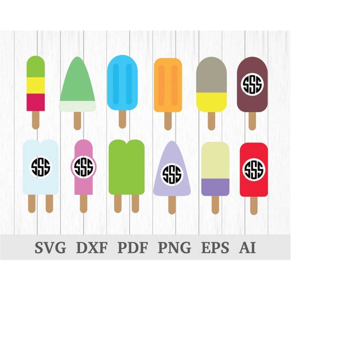 Ice Cream SVG File, Ice Cream Monogram svg, Popsicles svg, I - Inspire ...
