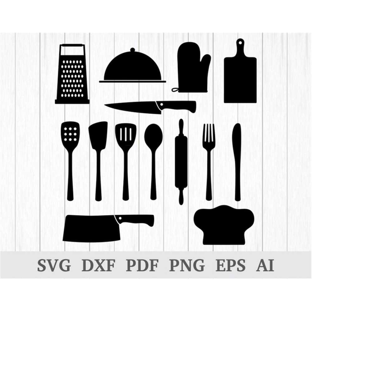 Kitchen Utensils svg, Kitchen SVG, Restaurant svg, Spoon svg | Inspire ...