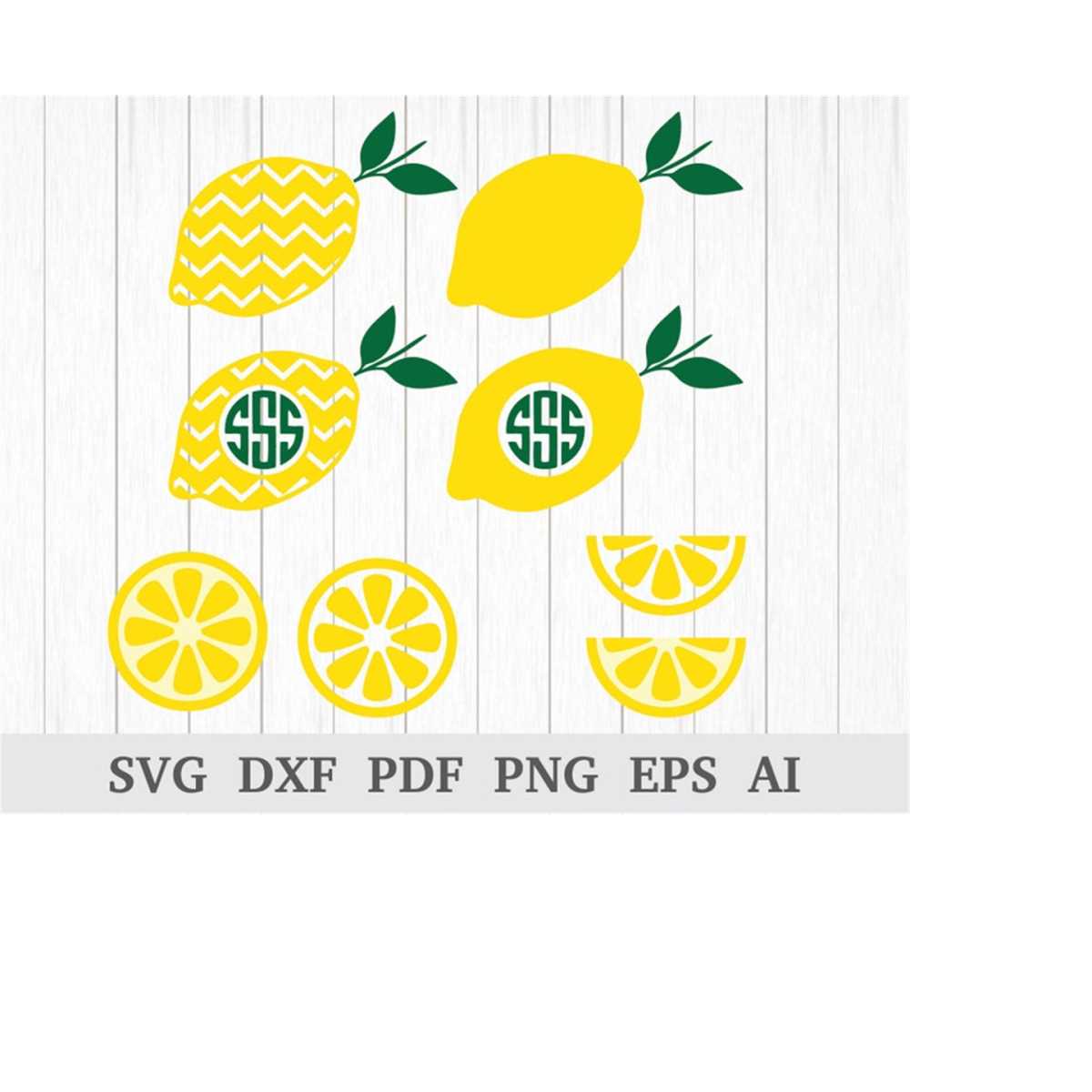 Lemon SVG, Lemon Monogram SVG, Lemonade svg, Citrus Svg, Lim | Inspire ...