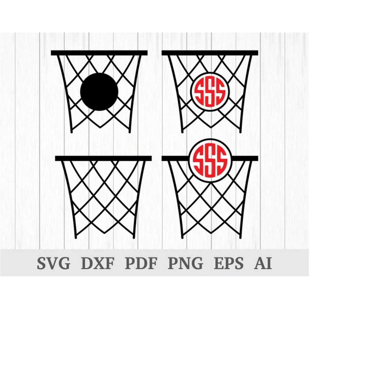 Basketball Net SVG, Basketball Hoop SVG, Basketball Monogram - Inspire ...
