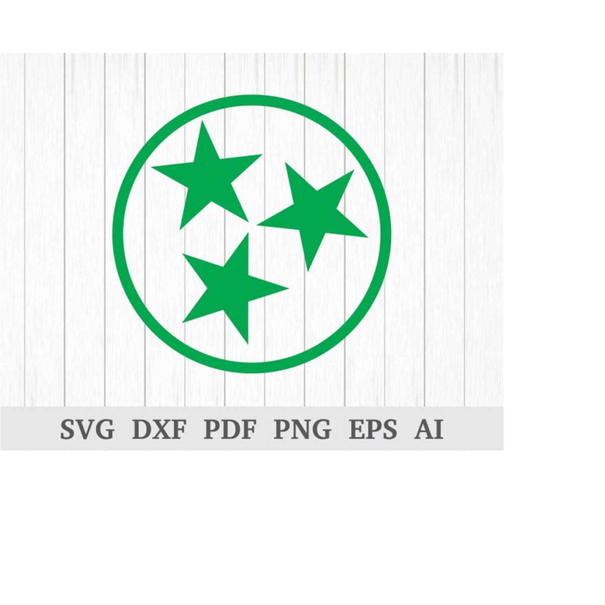 State of Tennessee Tri Star SVG, TN Stars, svg cutting files - Inspire ...
