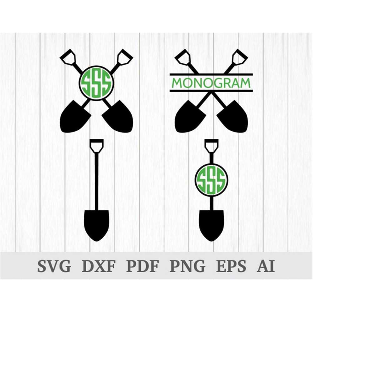 Shovel svg, Spade svg, Shovel Monogram svg, Shovel Clipart, - Inspire ...