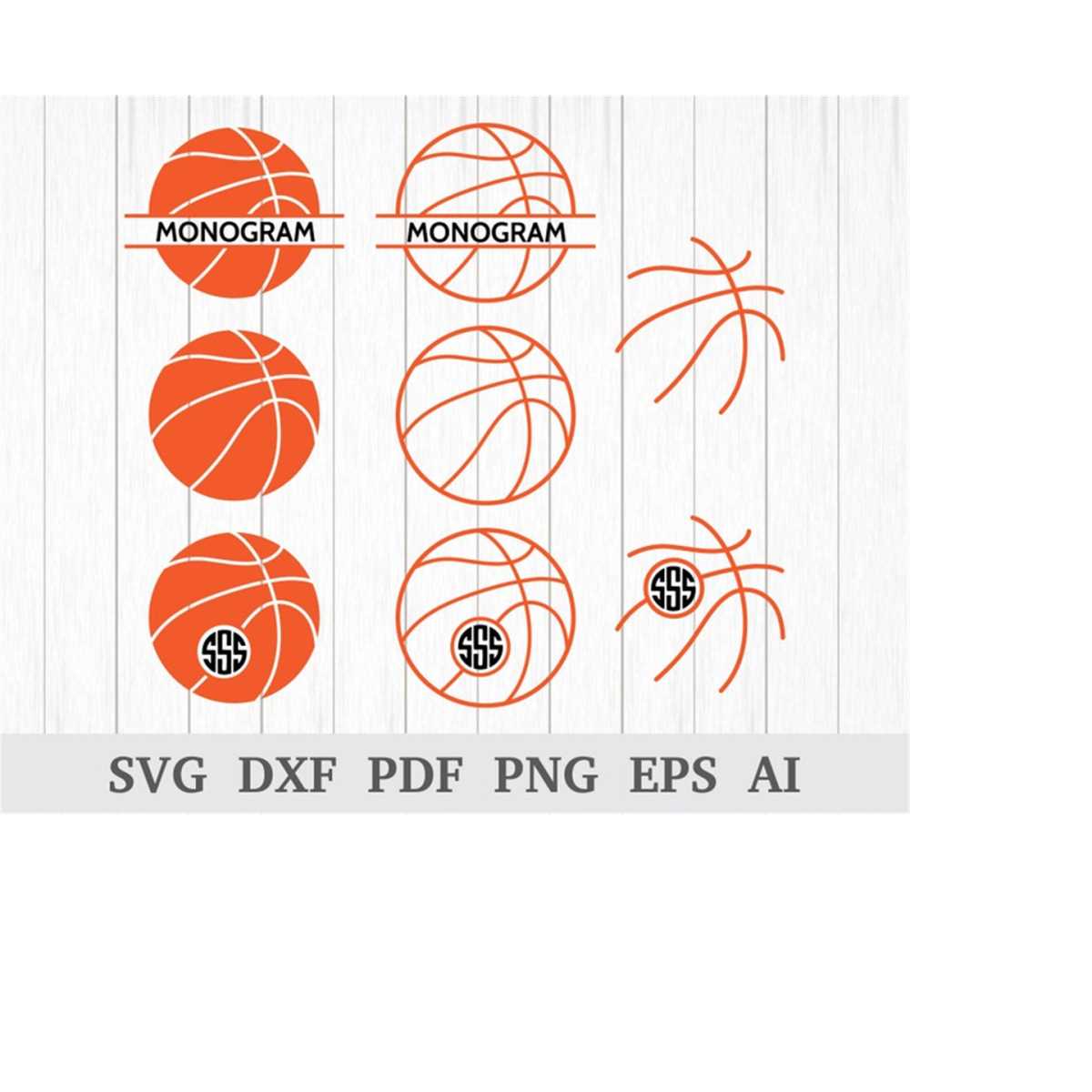 Basketball Monogram SVG, Basketball SVG, Sports SVG, Basketb | Inspire ...